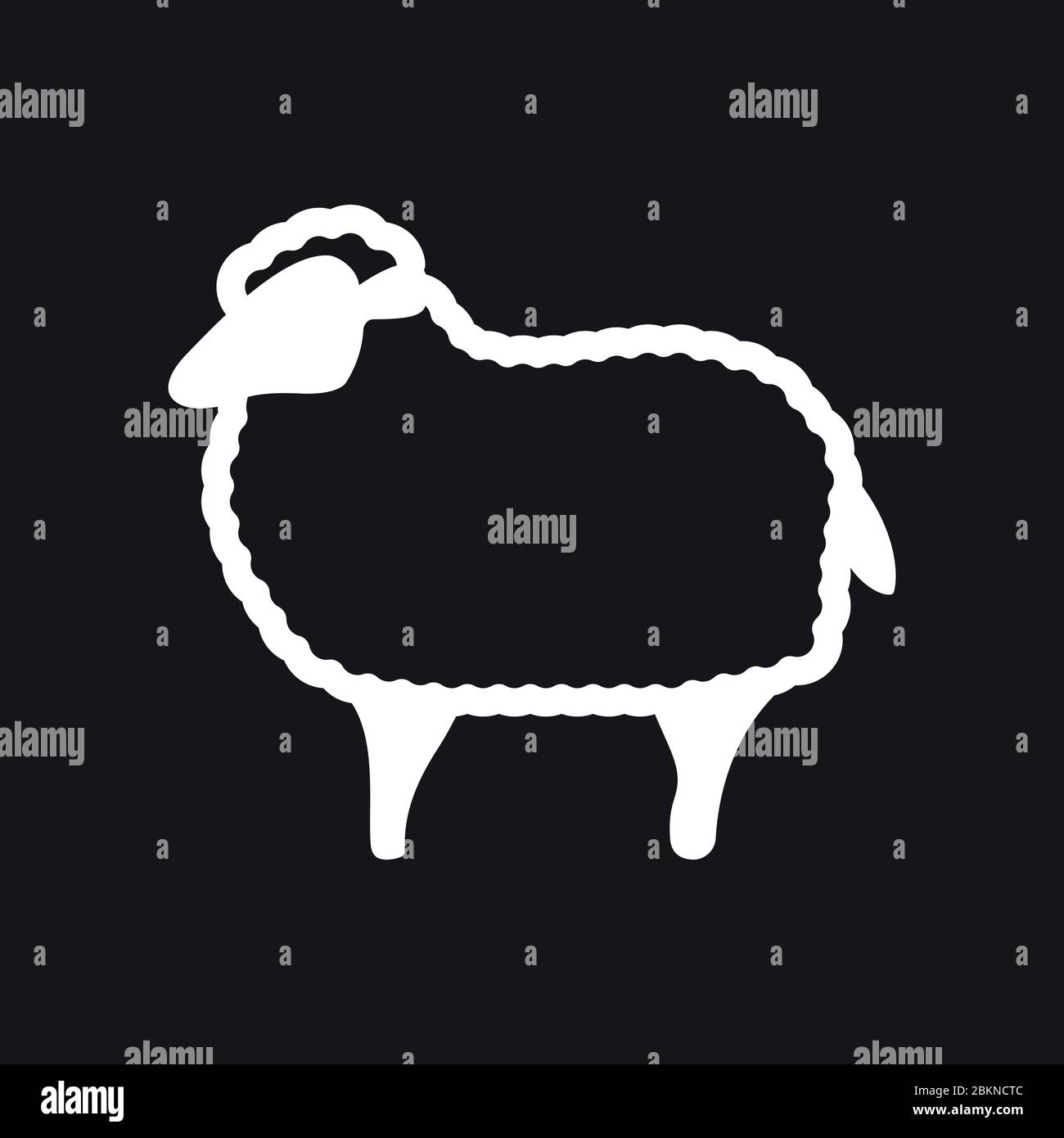 Lamb vector icon. Symbol of sheep on a background Stock Vector Image ...