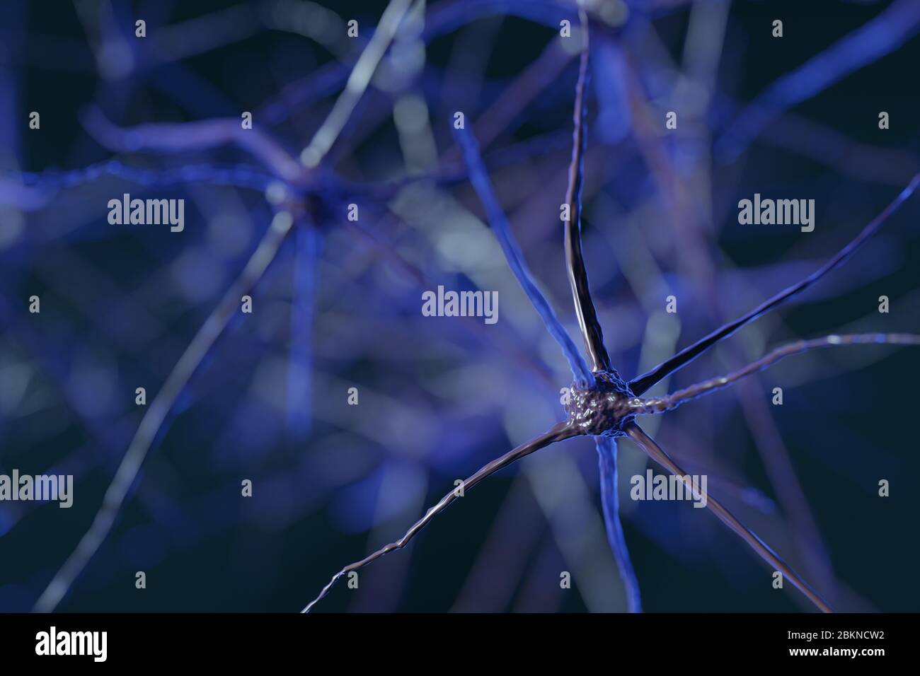 Abstract brain neuron cells with link knots. Synapse and neuron cells ...