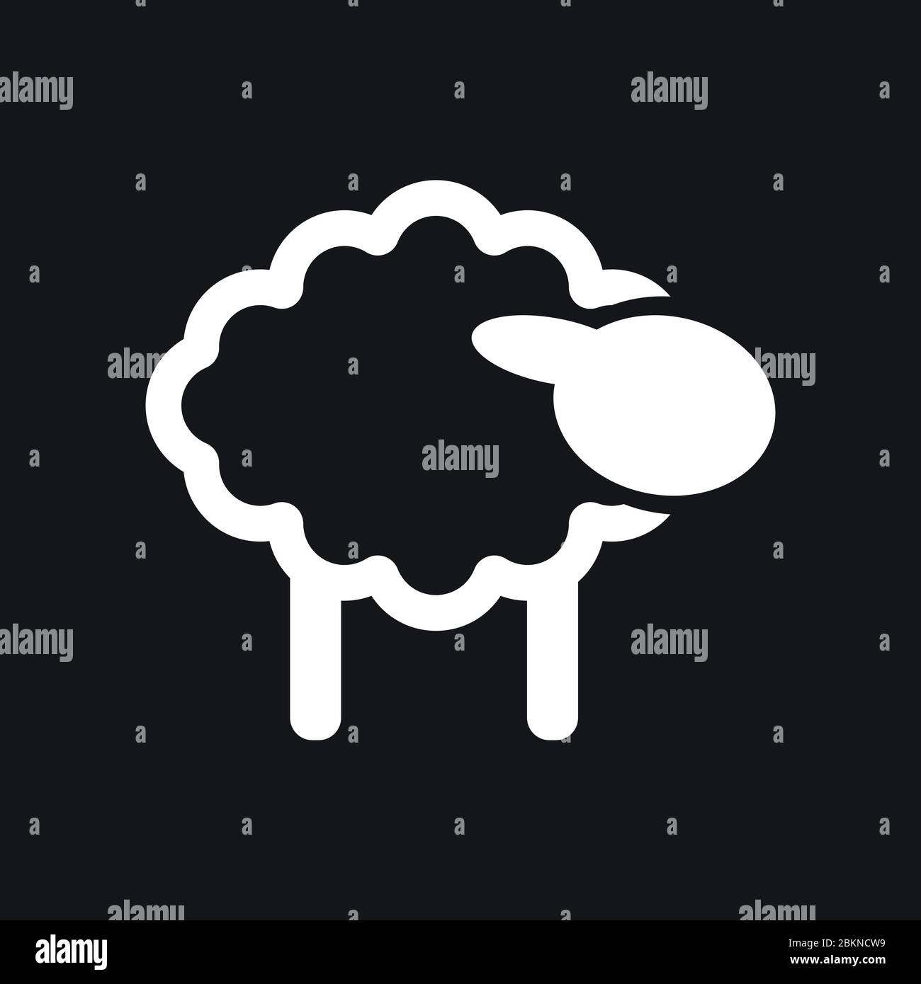 Lamb vector icon. Symbol of sheep on a background Stock Vector Image ...