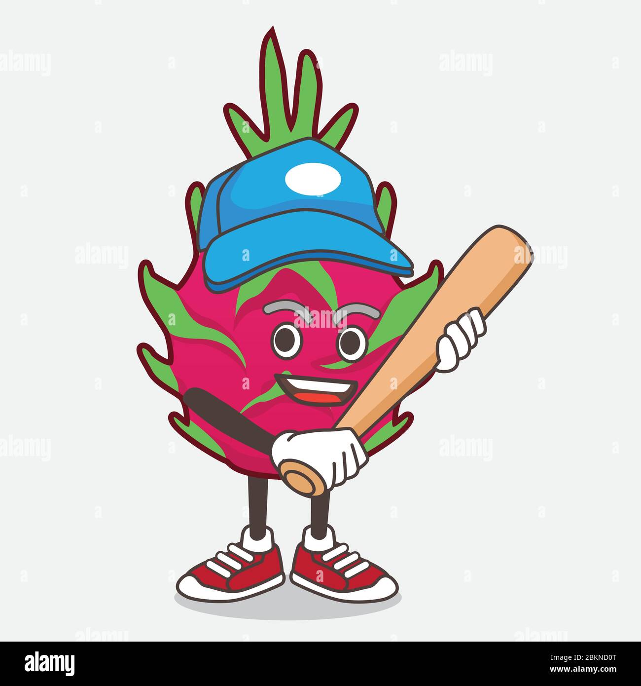 An illustration of Dragon Fruit cartoon mascot character playing ...