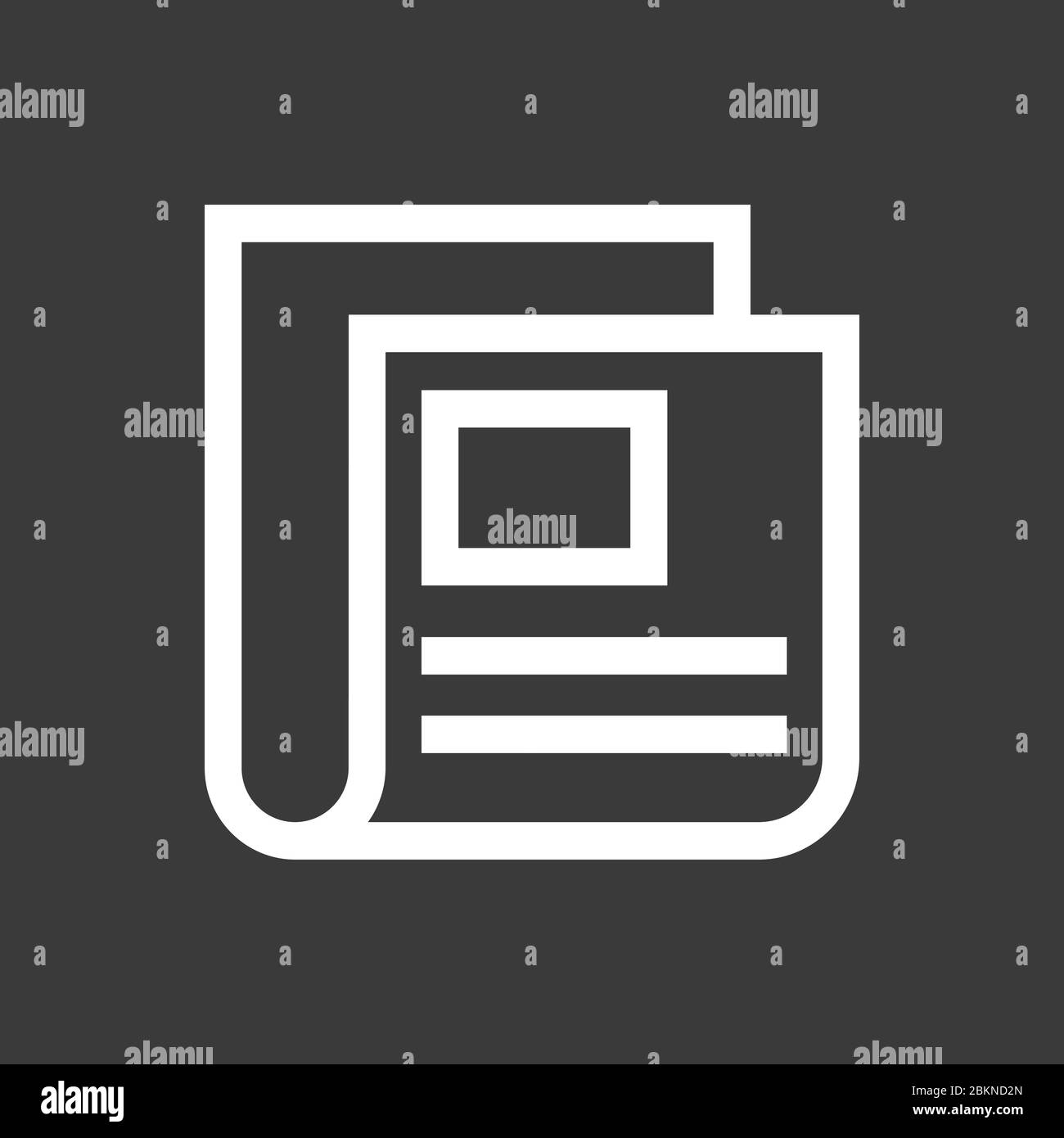 Newspaper icon vector. Symbol of news. Flat design Stock Vector Image ...