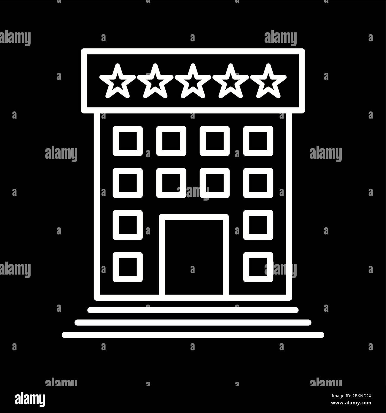 Beautiful Five Star hotel Vector line icon Stock Vector Image & Art - Alamy