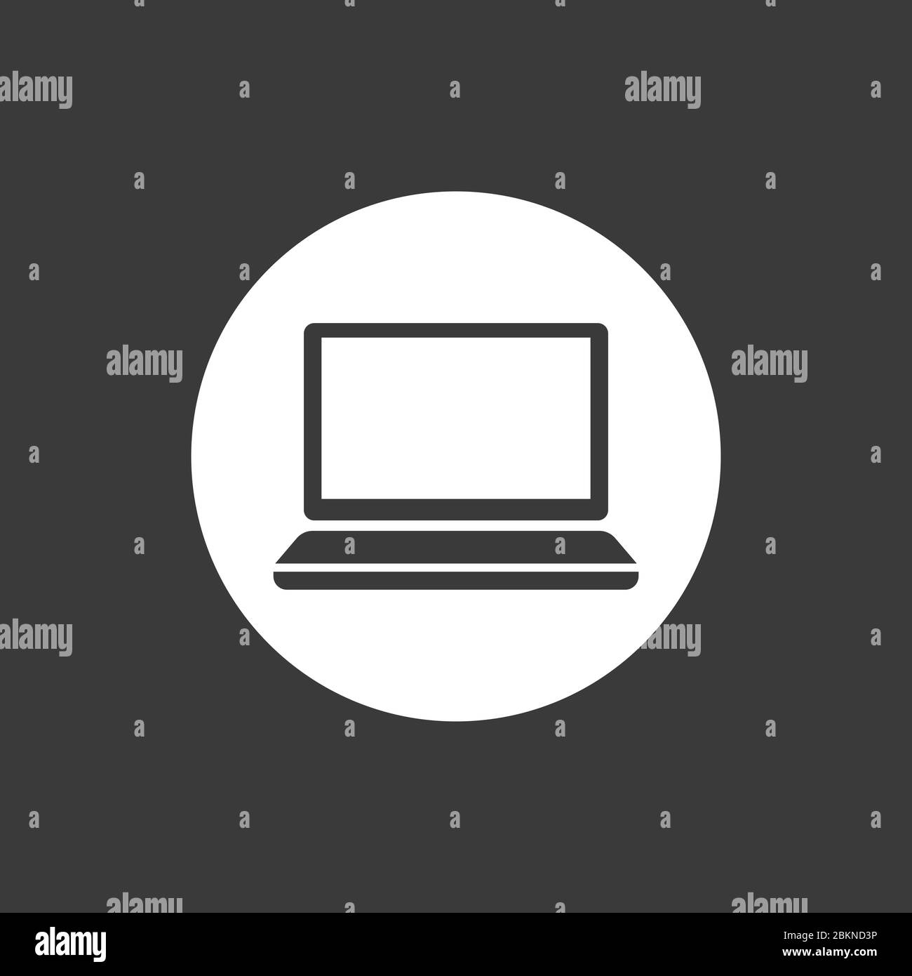 Laptop vector icon, vector illustration, flat design Stock Vector Image ...