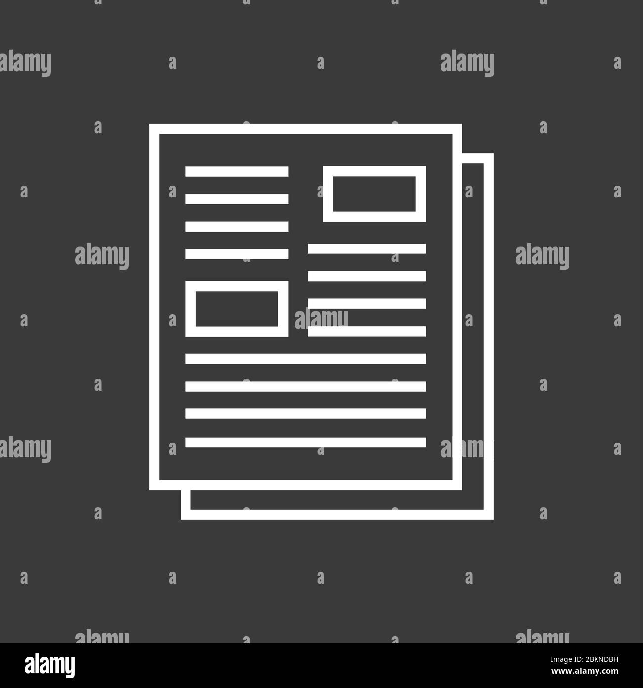 Newspaper icon vector. Symbol of news. Flat design Stock Vector Image ...