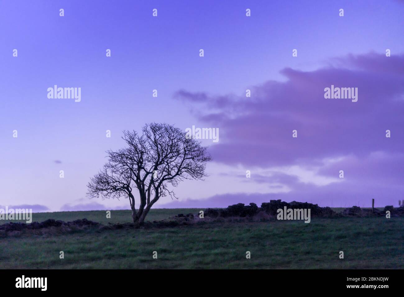 Lancashire Sunset Landscape Photo Stock Photo - Alamy