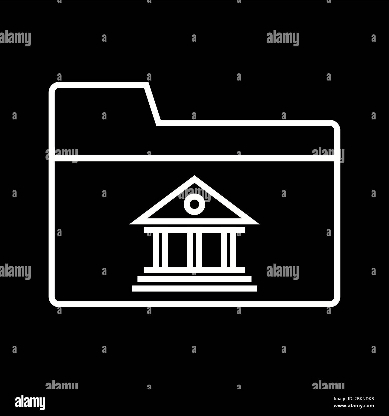 Beautiful Bank folder Vector line icon Stock Vector Image & Art - Alamy