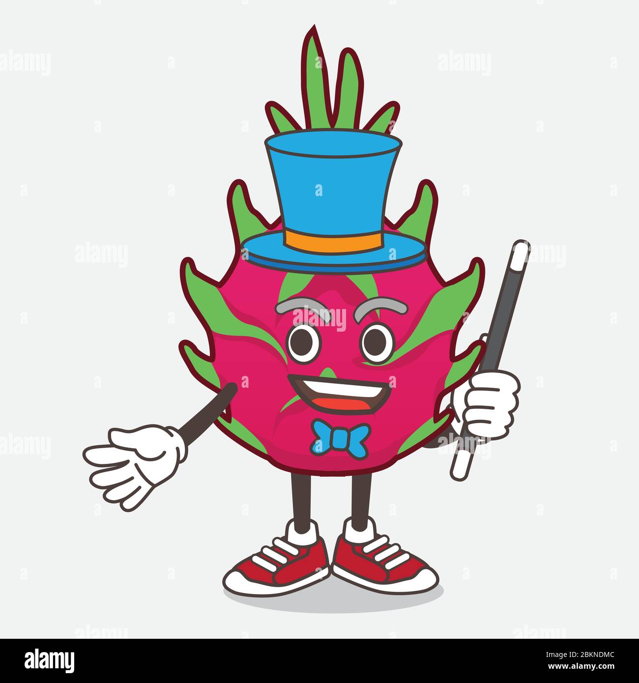 An illustration of Dragon Fruit cartoon mascot character performance as ...