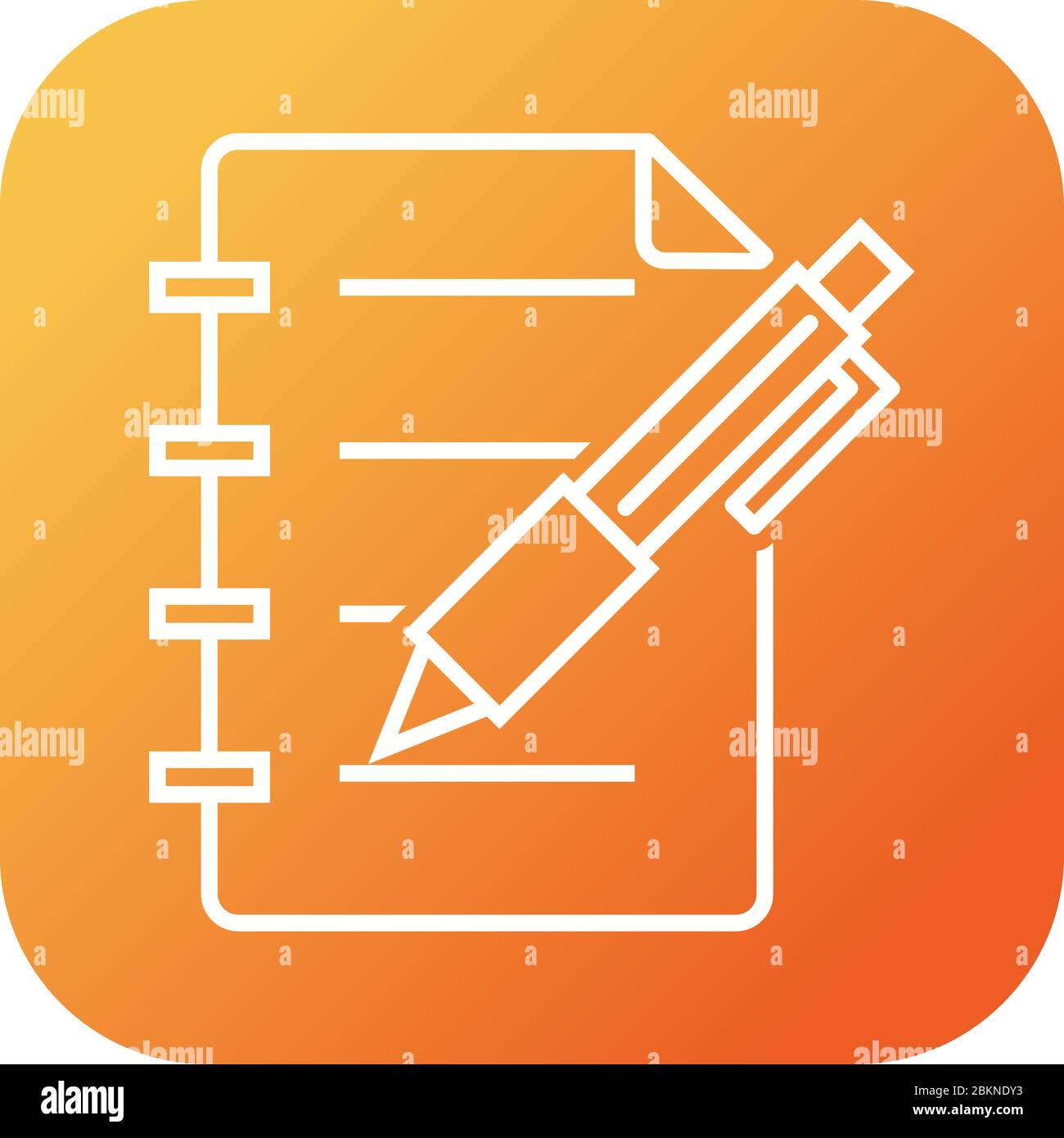 Beautiful writing report vector line icon Stock Vector Image & Art - Alamy