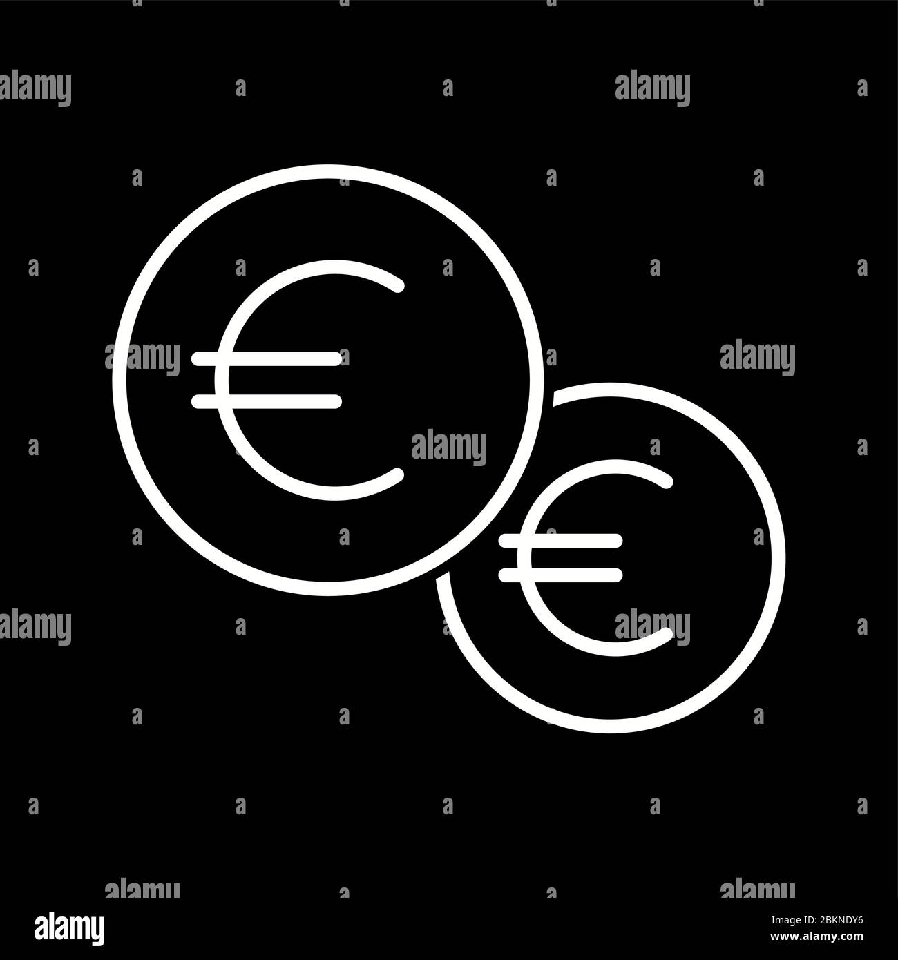 Beautiful euro coin Vector line icon Stock Vector Image & Art - Alamy