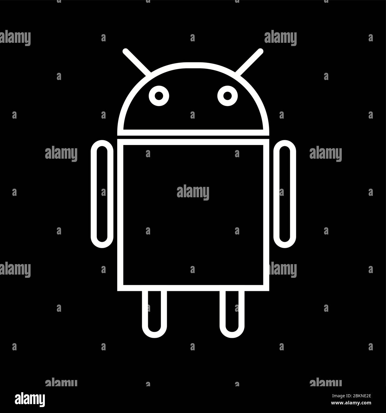 Beautiful Android vector line icon Stock Vector Image & Art - Alamy