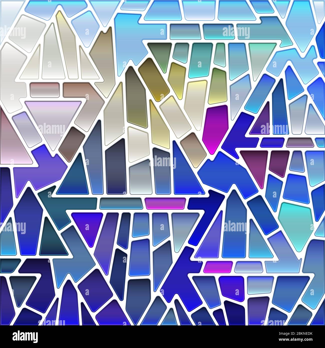 abstract vector stained-glass mosaic background - blue triangles Stock ...