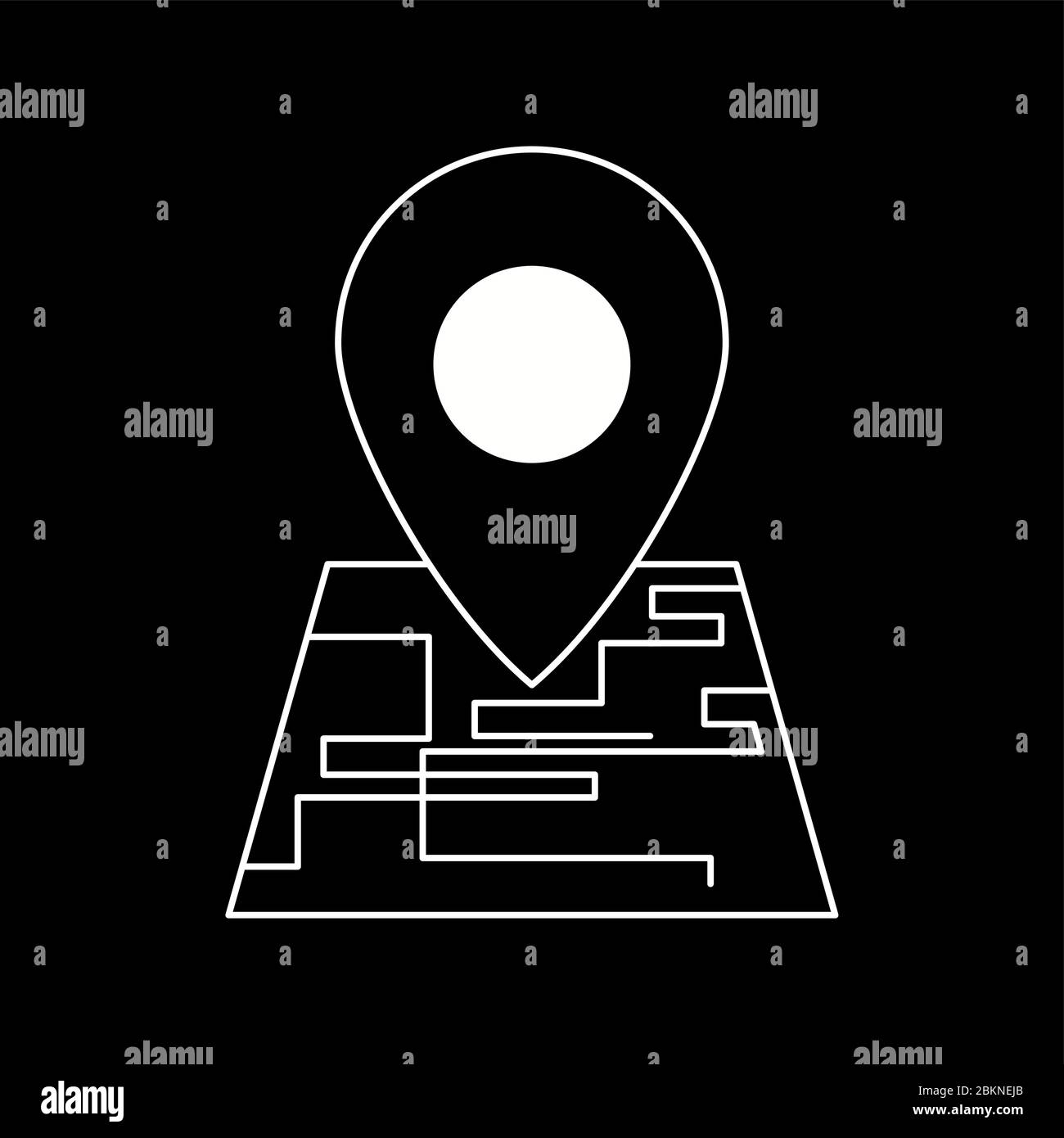 Find places on map line icon Stock Vector Image & Art - Alamy