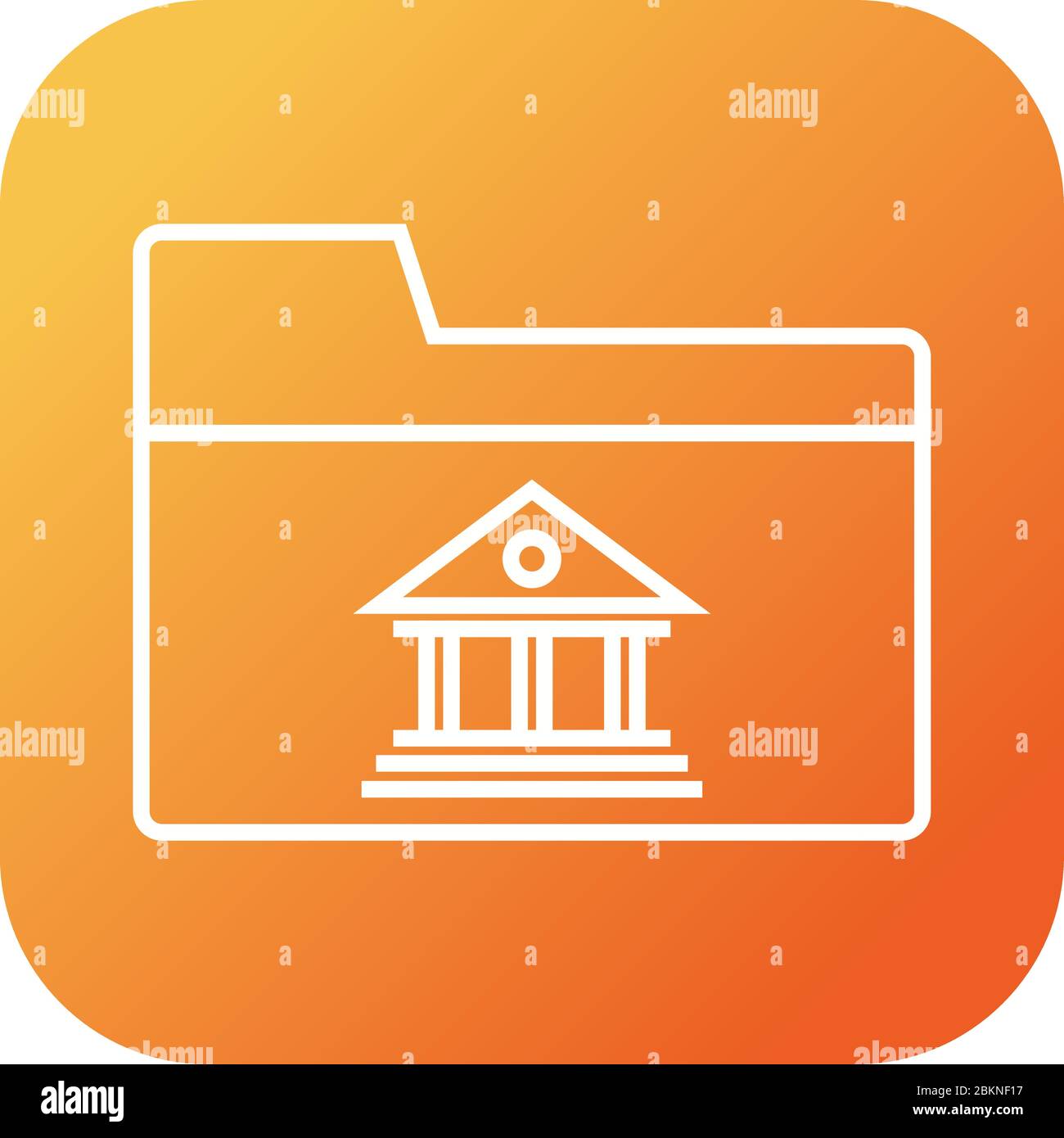 Beautiful Bank folder Vector line icon Stock Vector Image & Art - Alamy