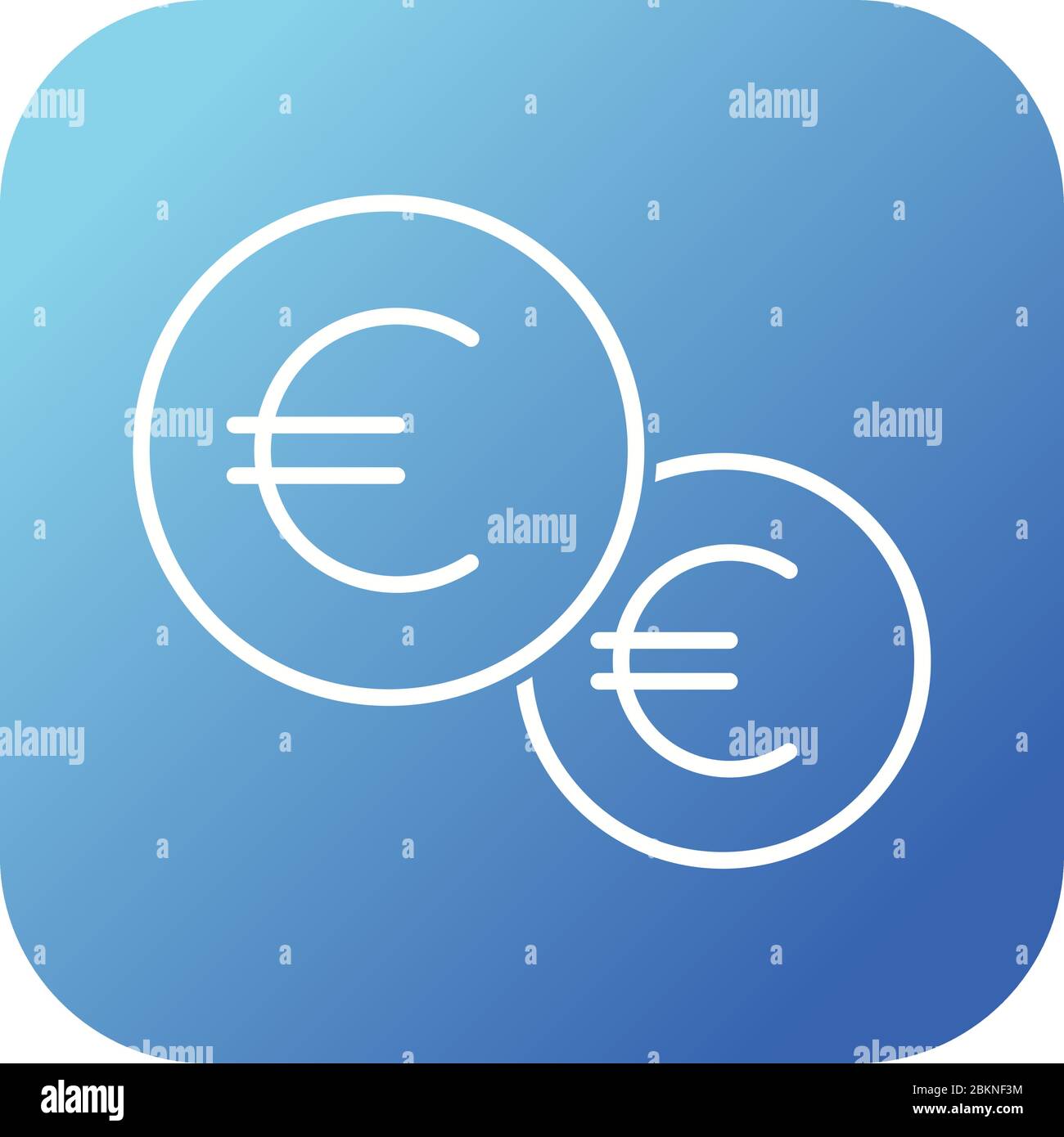 Beautiful euro coin Vector line icon Stock Vector Image & Art - Alamy