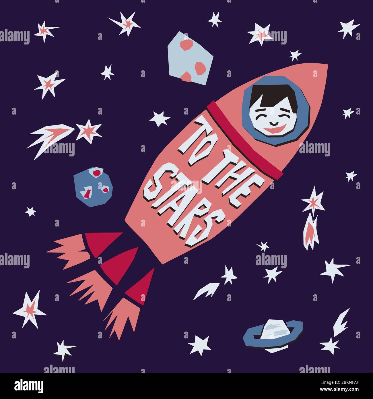To the stars text cutout space poster Stock Vector Image & Art - Alamy
