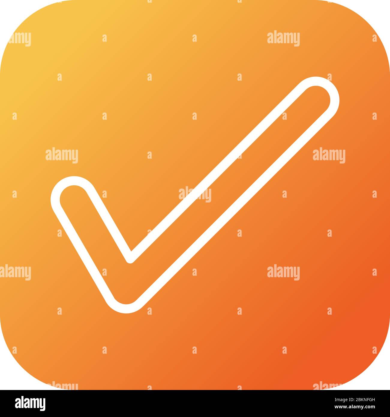 Beautiful Tick vector line icon Stock Vector Image & Art - Alamy