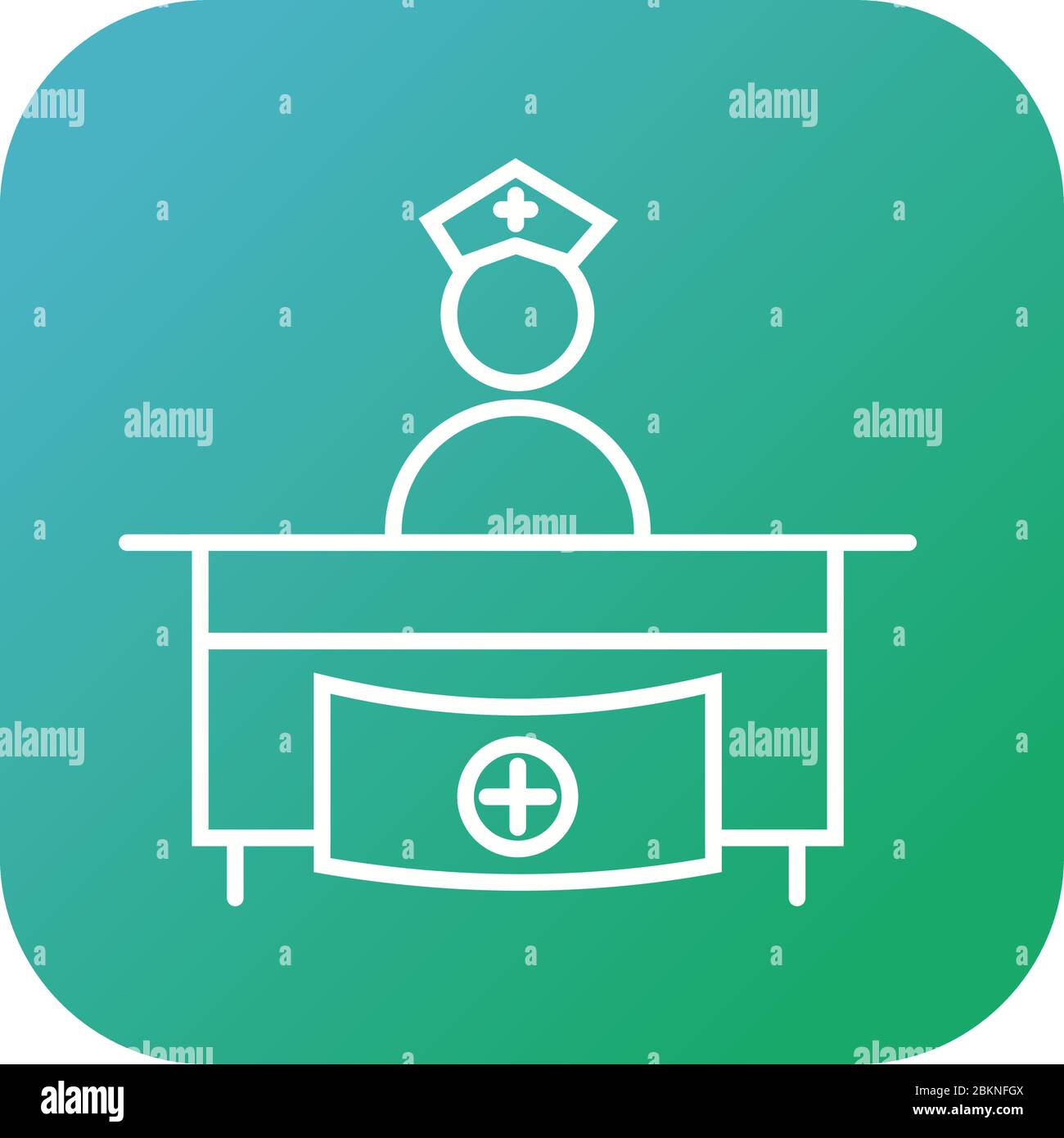 Hospital reception vector line icon Stock Vector Image & Art - Alamy