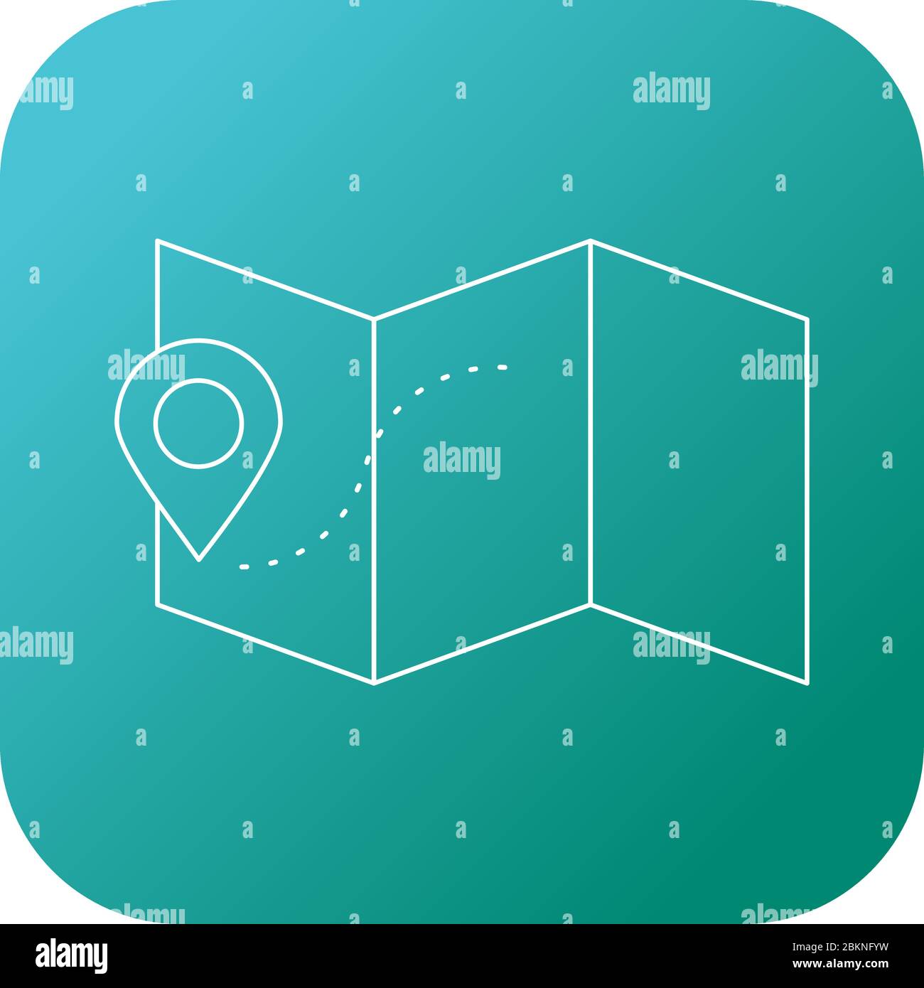 Mark places on map line icon Stock Vector Image & Art - Alamy