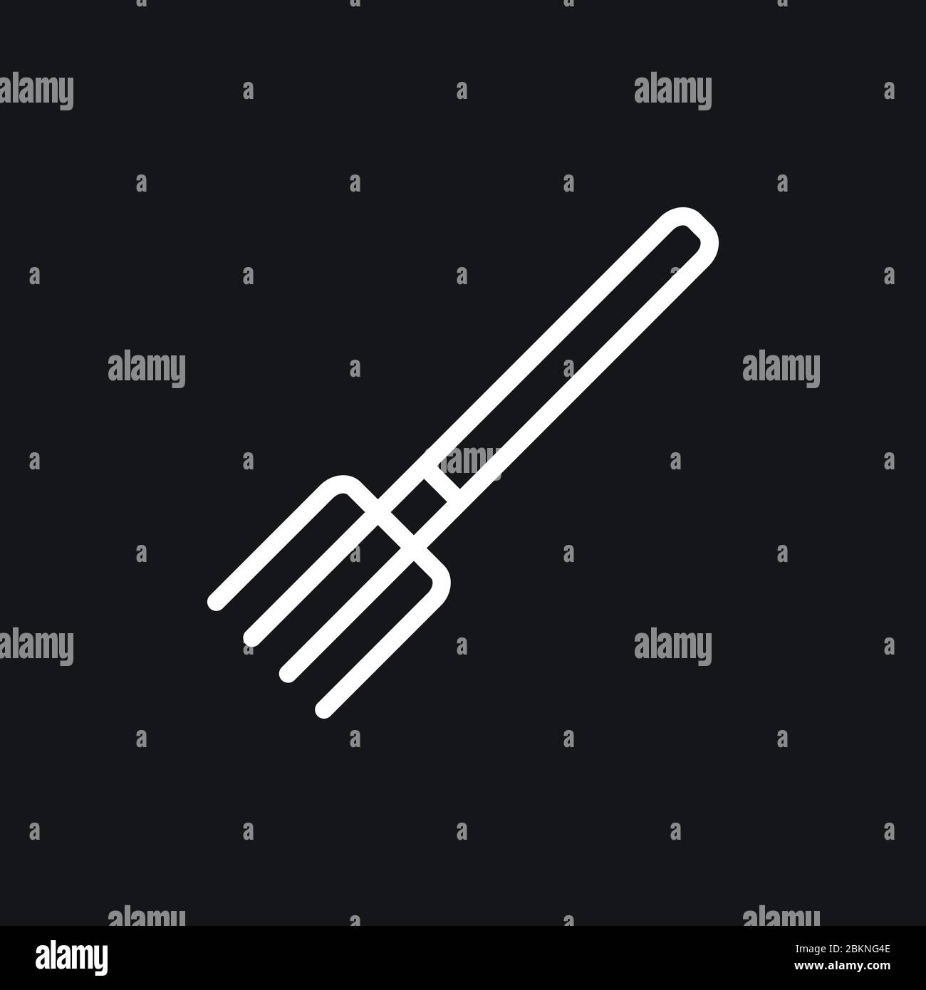 Pitchfork icon in flat style isolated on background. For your design ...