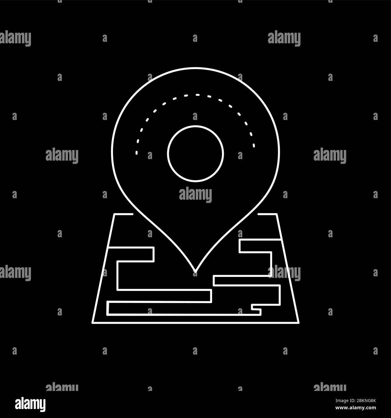 Direction on maps vector line icon Stock Vector Image & Art - Alamy