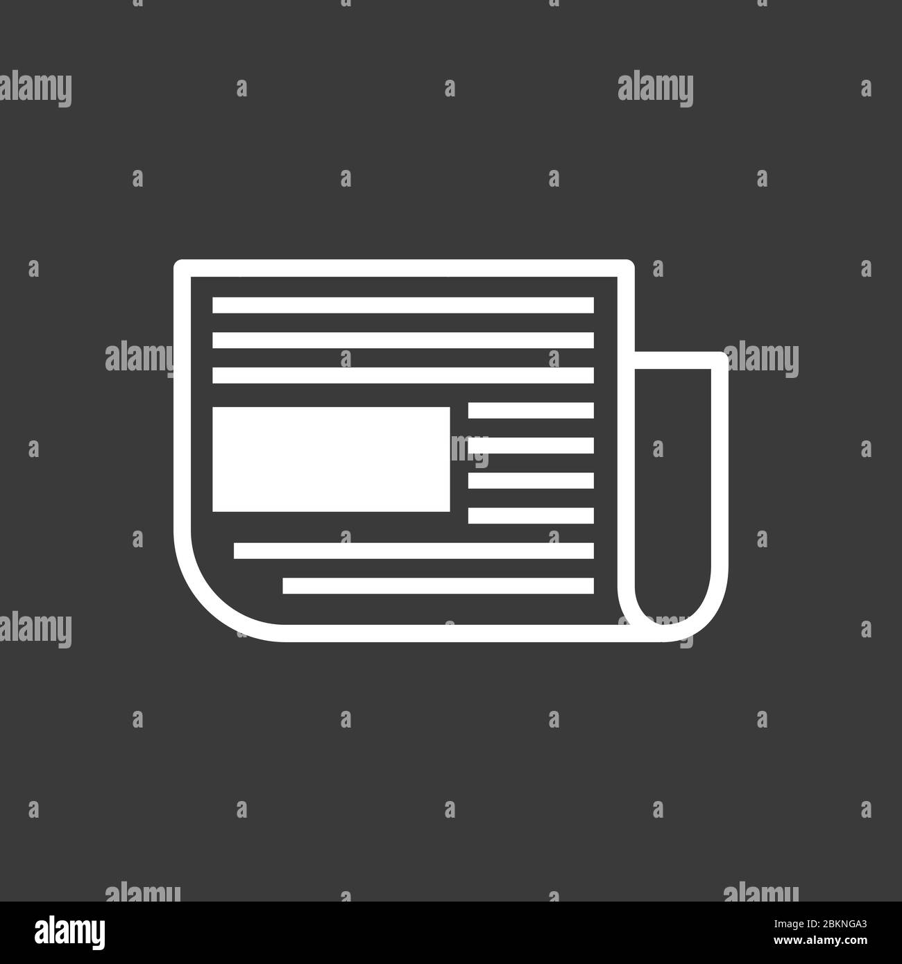 Newspaper icon vector. Symbol of news. Flat design Stock Vector Image ...