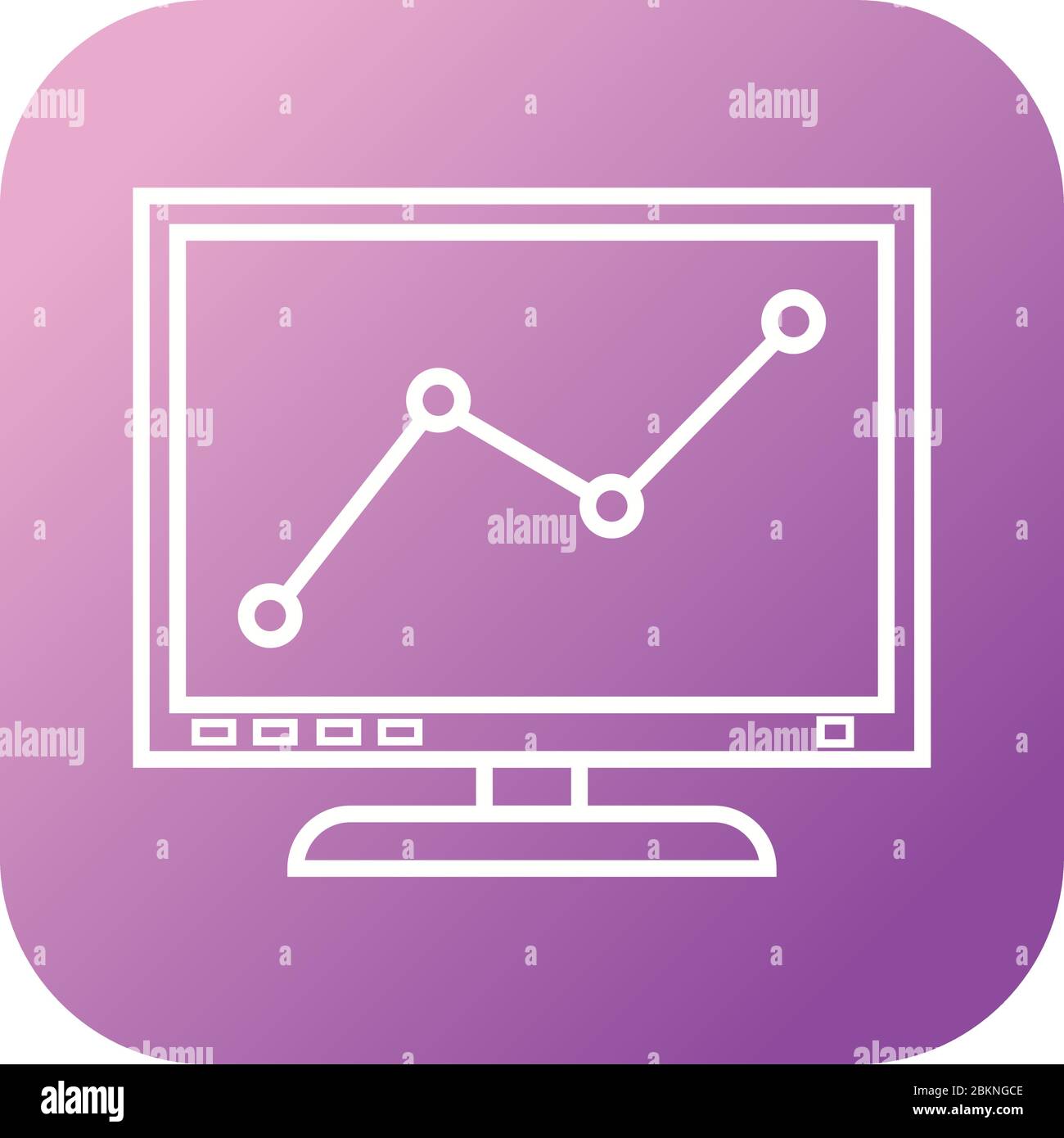Beautiful Graph on computer vector line icon Stock Vector Image & Art ...