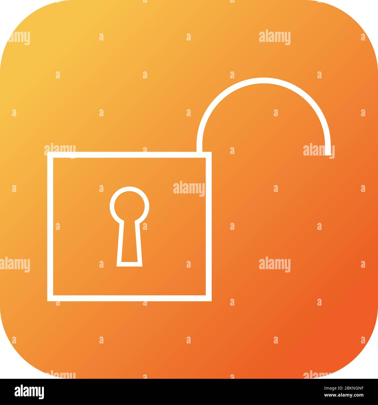 Beautiful Unlocked vector line icon Stock Vector Image & Art - Alamy