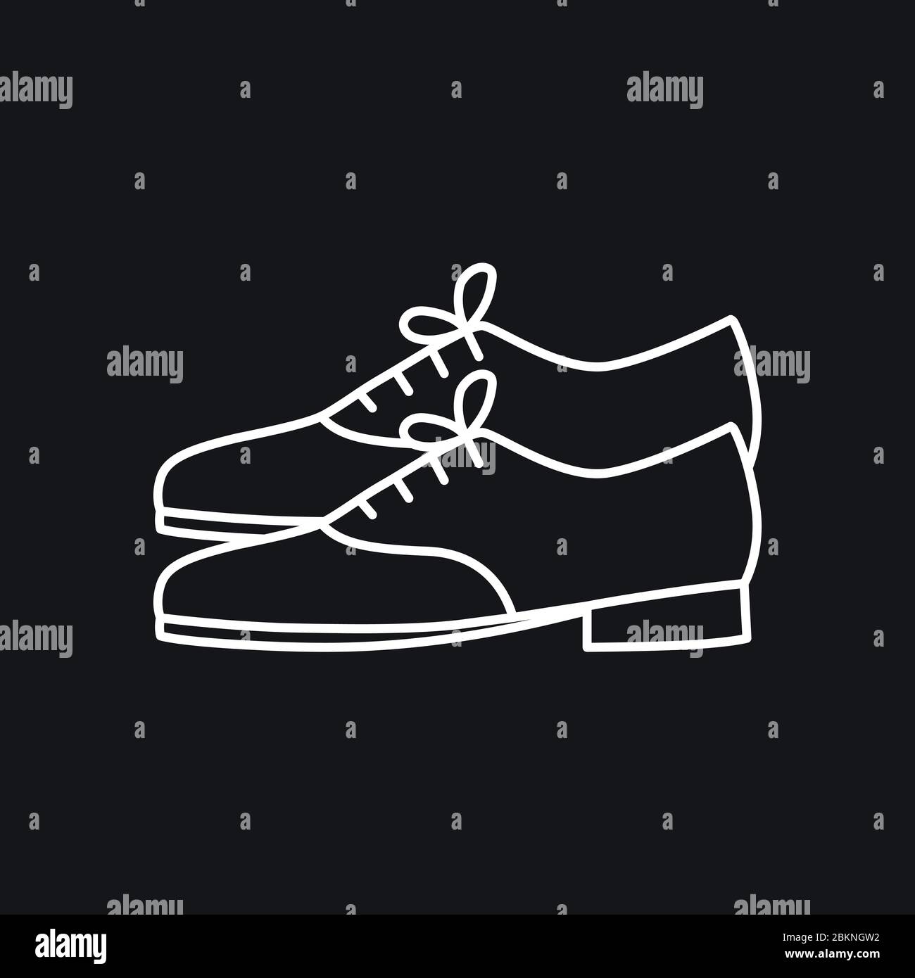 Oxfords icon. Oxford shoes flat vector symbol, sign, illustration Stock ...