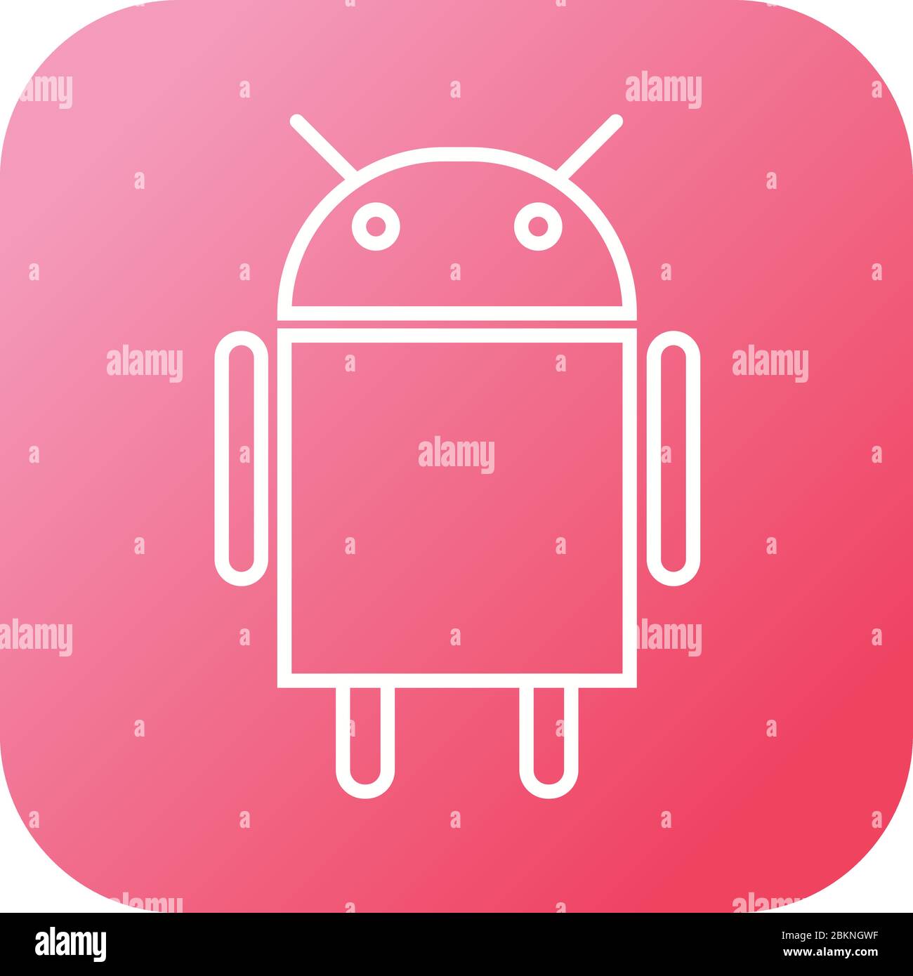 Beautiful Android vector line icon Stock Vector Image & Art - Alamy