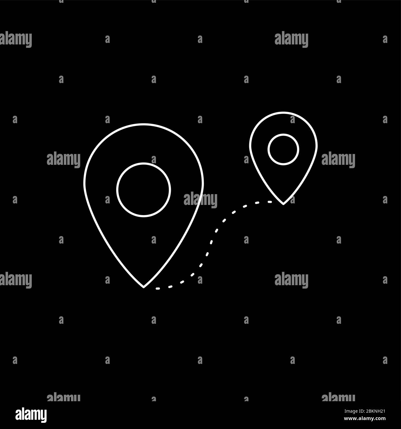 Beautiful Route vector line icon Stock Vector Image & Art - Alamy