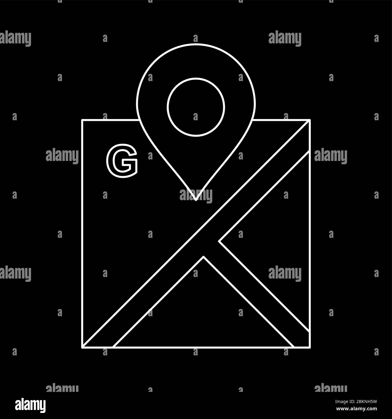 Mark on maps line icon Stock Vector Image & Art - Alamy