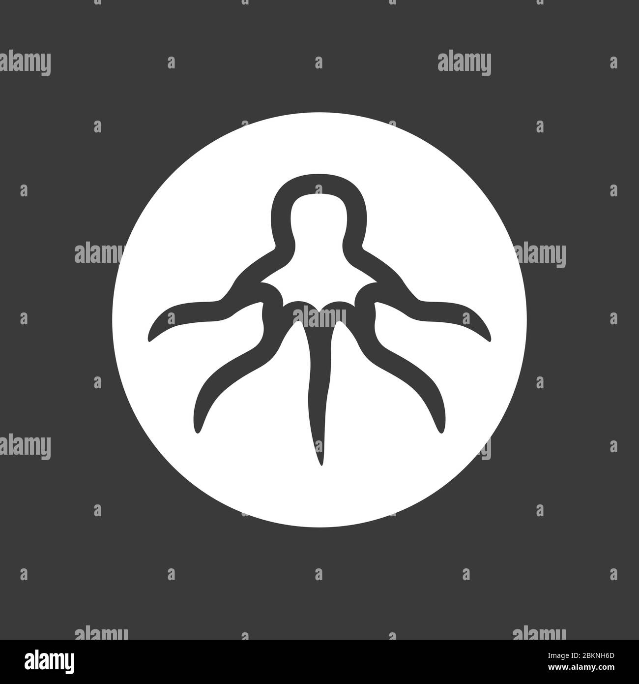 Octopus icon. Vector of an octopus design on white background. Aquatic ...