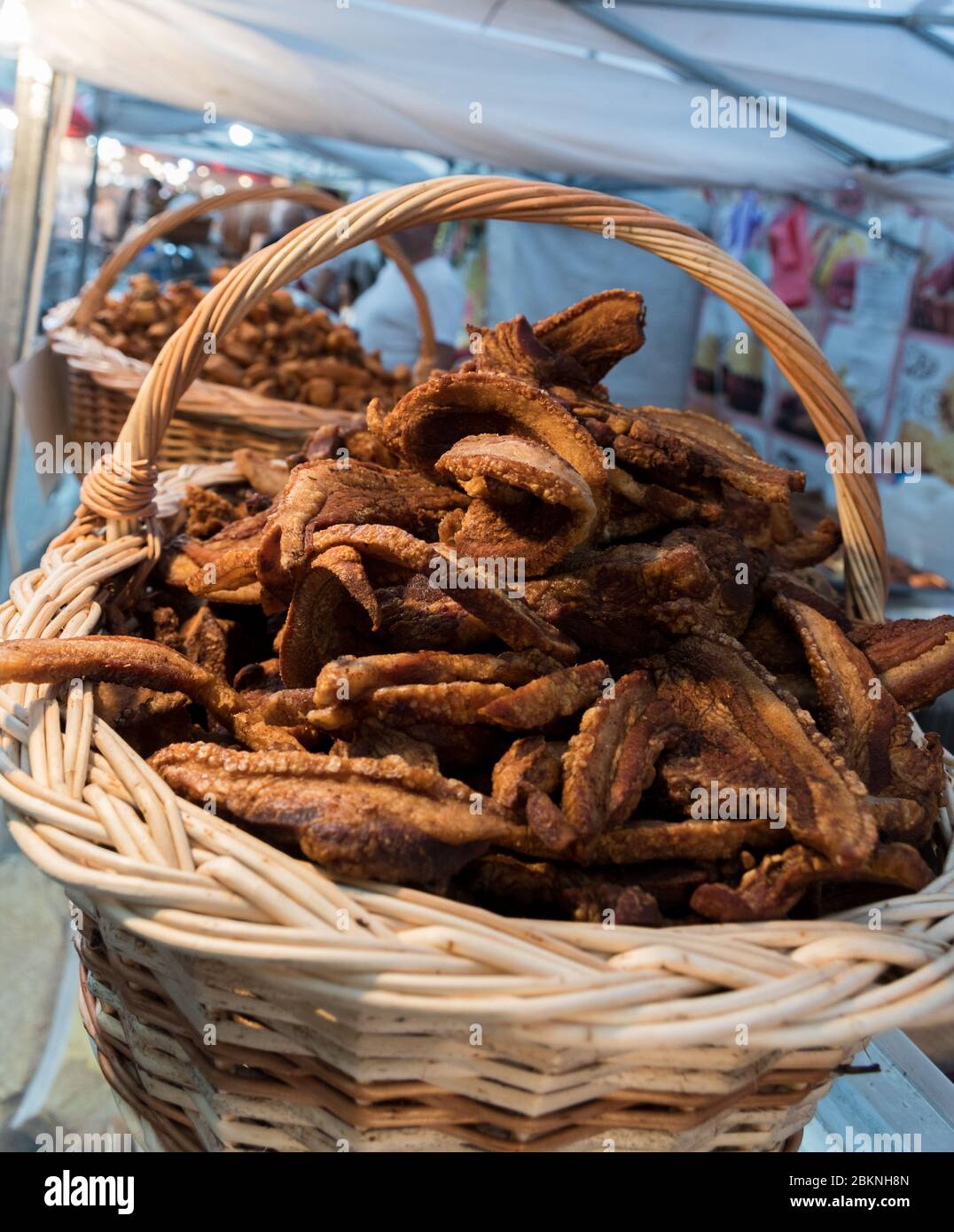 Crispy fried pork greaves in hi-res stock photography and images - Alamy