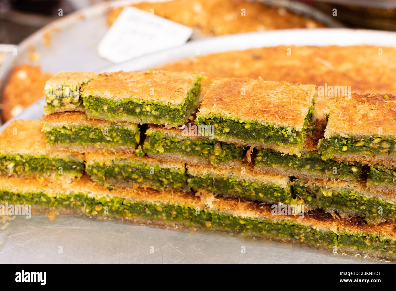 Traditional cataif sweet dessert delights, pastry during hotel brunch ...