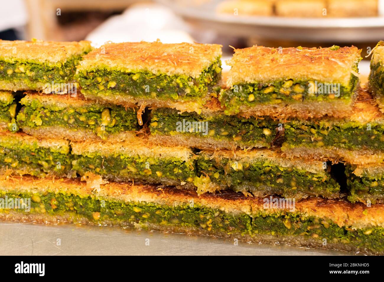Traditional cataif sweet dessert delights, pastry during hotel brunch ...