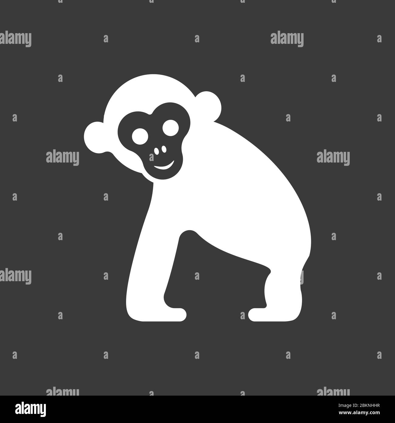 Vector monkey icon isolated on background. Animal symbol Stock Vector ...