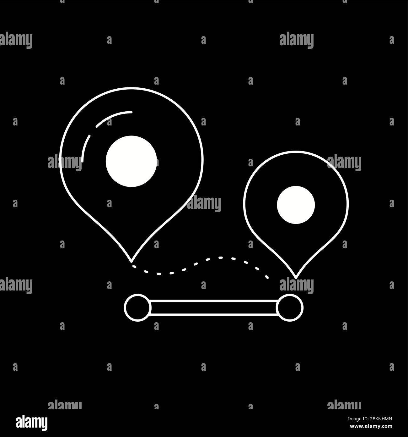 Beautiful distance line icon Stock Vector Image & Art - Alamy