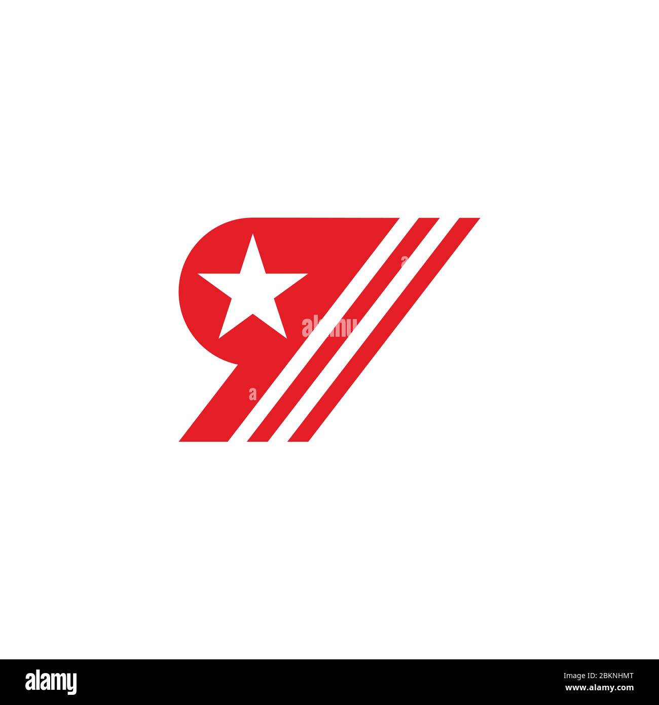 letter q star arrow stripes geometric symbol logo vector Stock Vector ...