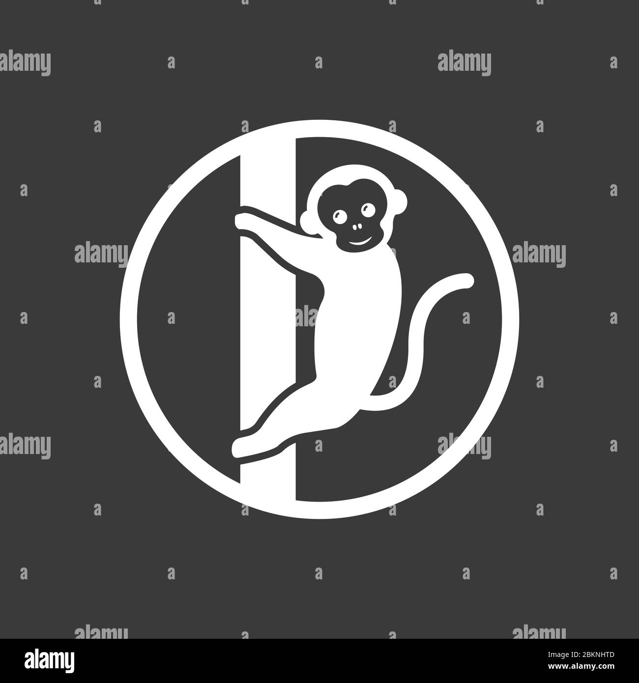 Vector monkey icon isolated on background. Animal symbol Stock Vector ...