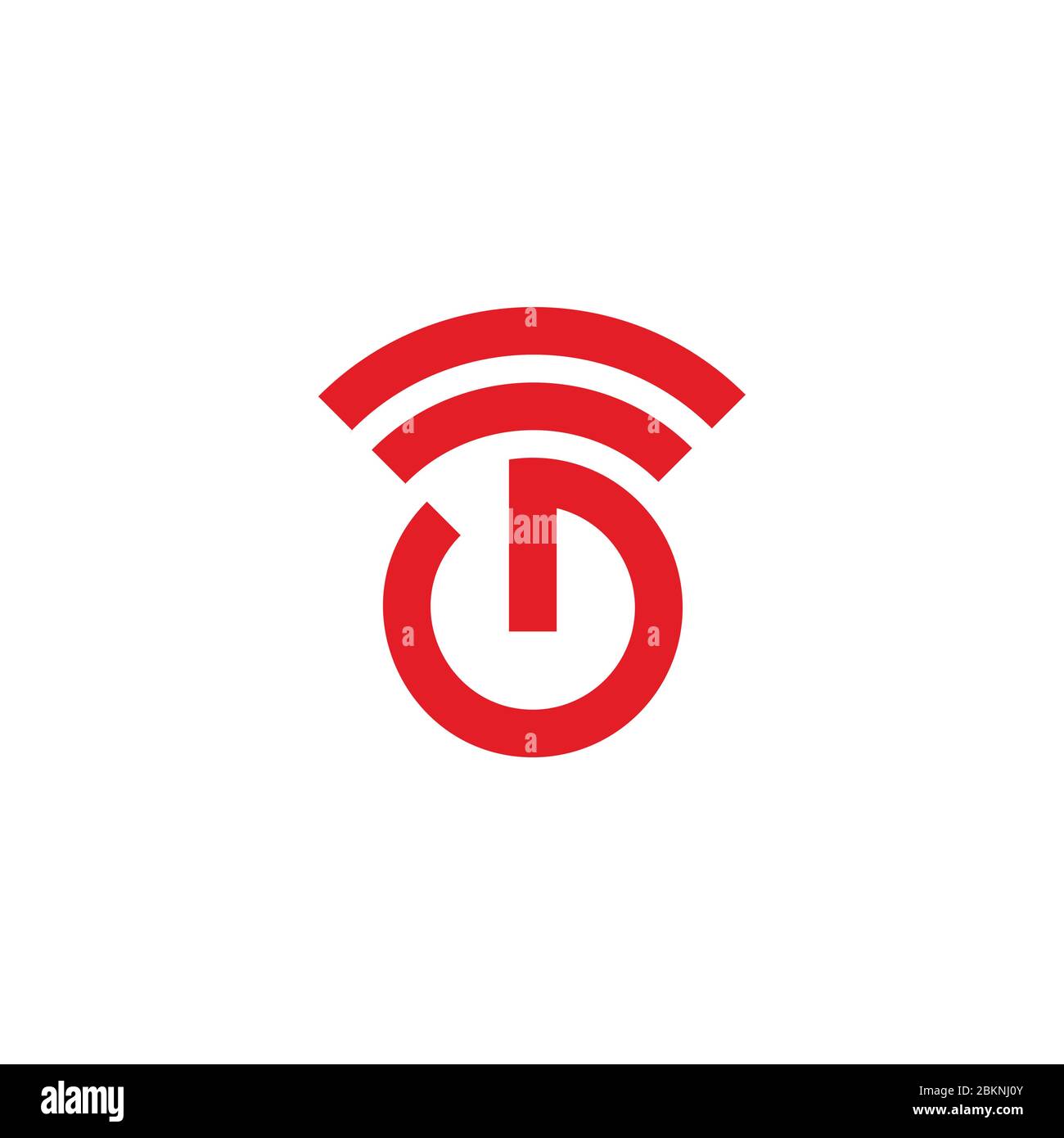 power button simple geometric stripes signal symbol logo vector Stock ...