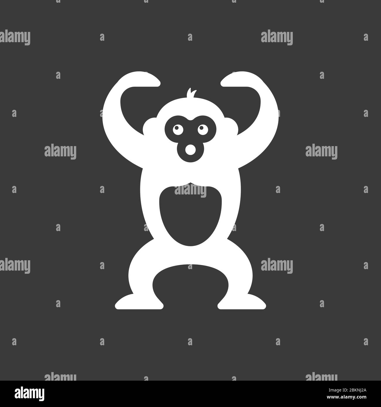 Vector monkey icon isolated on background. Animal symbol Stock Vector ...