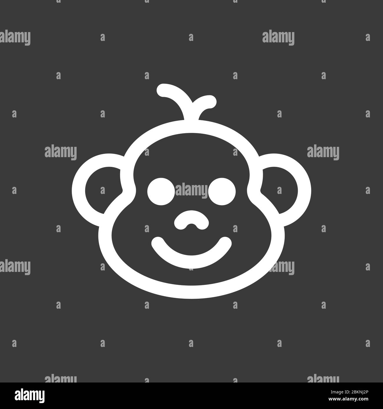 Vector monkey icon isolated on background. Animal symbol Stock Vector ...