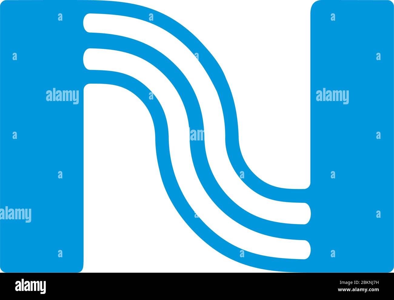 letter n stripes logo vector Stock Vector Image & Art - Alamy