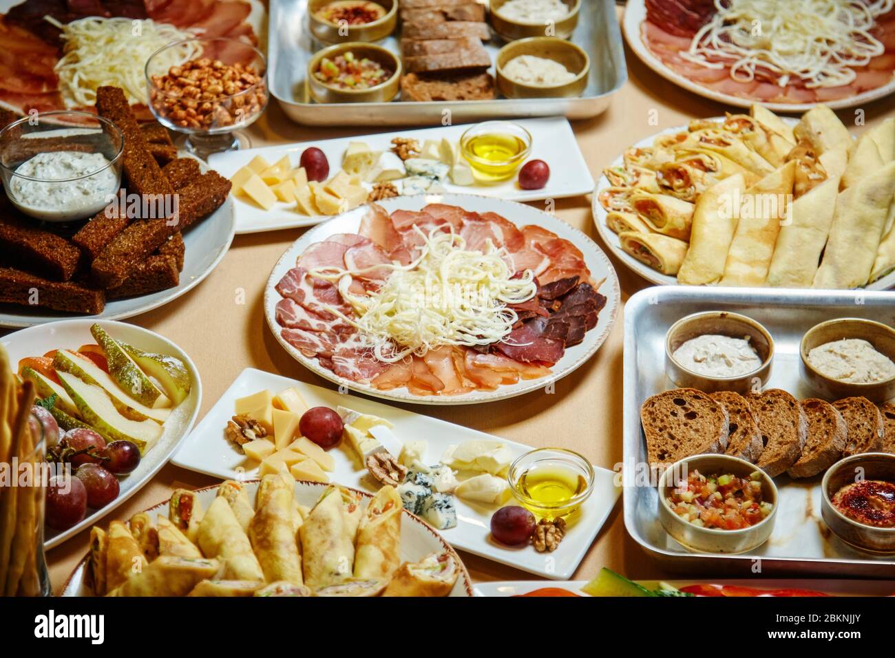 a lot of delicious food on the table, buffet, feast Stock Photo - Alamy
