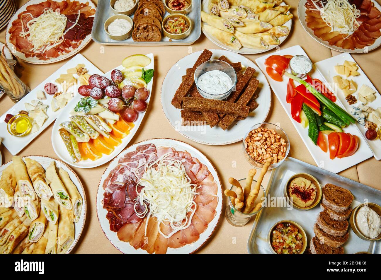 a lot of delicious food on the table, buffet, feast Stock Photo - Alamy