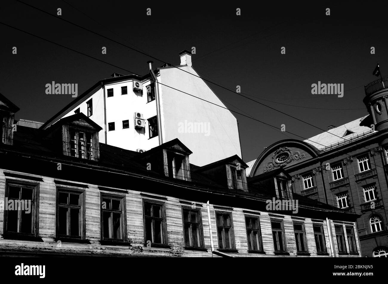 Beautiful Riga city architecture with old buildings Stock Photo - Alamy