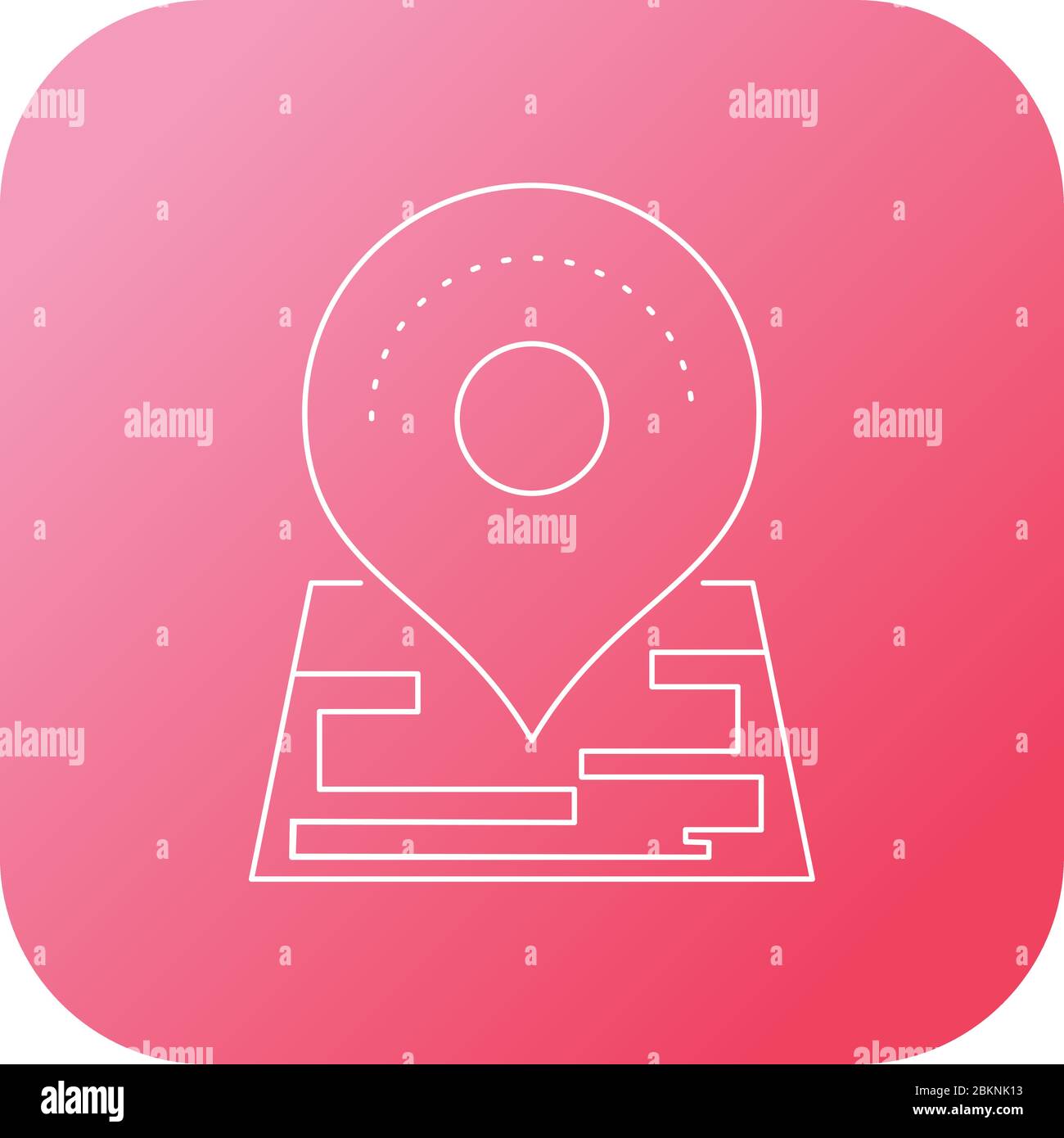 Direction on maps vector line icon Stock Vector Image & Art - Alamy