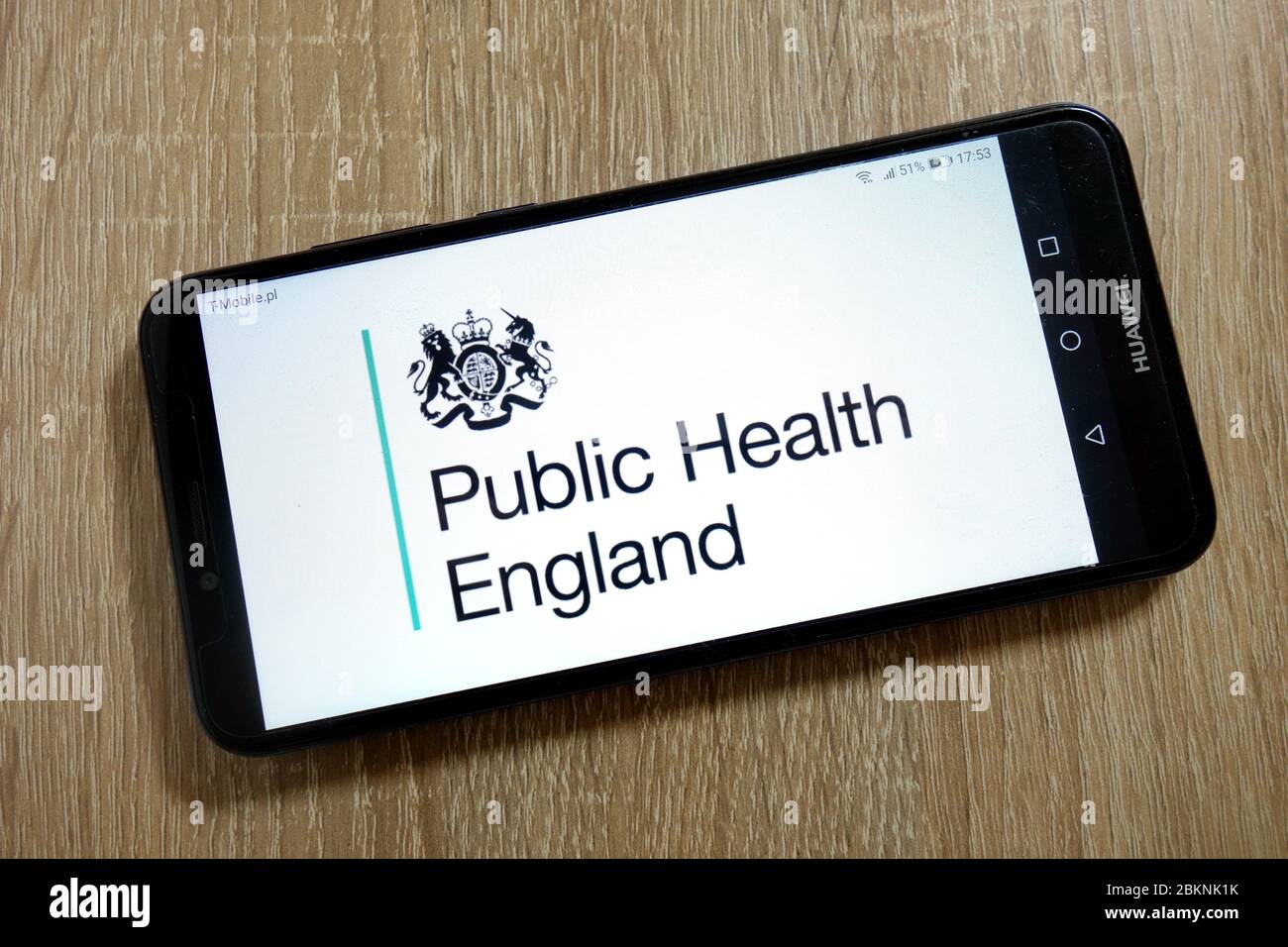 Public Health England agency logo displayed on smartphone Stock Photo ...