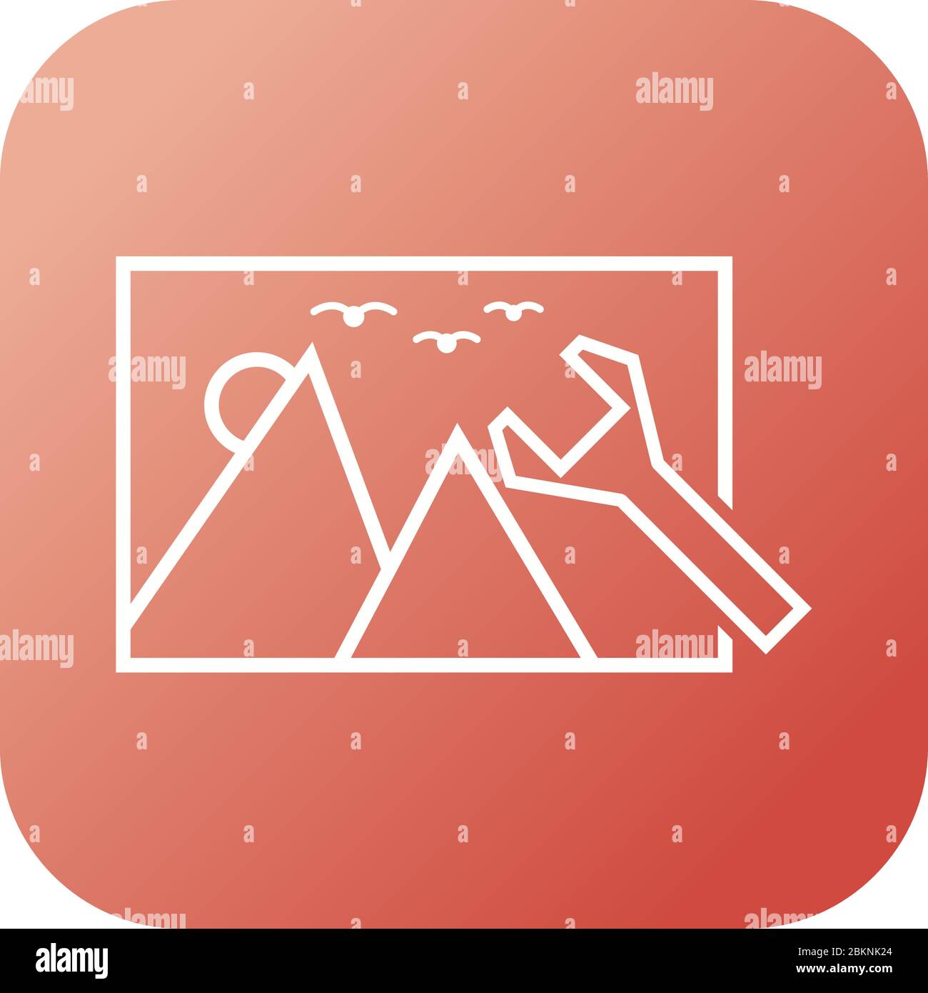 Beautiful Wallpaper settings vector line icon Stock Vector Image & Art ...