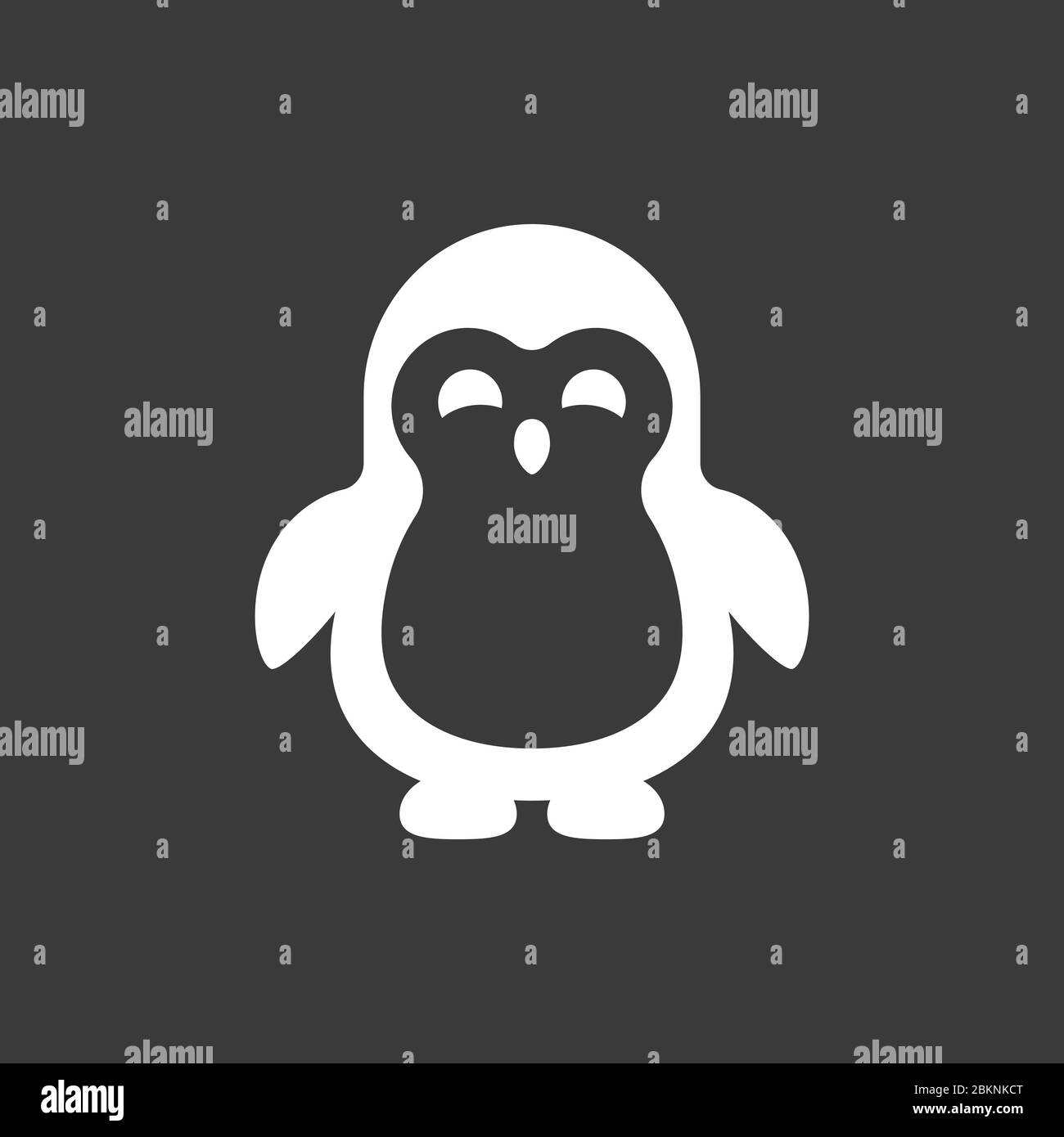 Penguin icon. Abstract birds on white background. Vector illustration ...